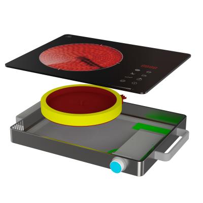 China Black Crystal Portable Ceramic Cooker Tabletop  Hob No Radiation Energy Saving for sale