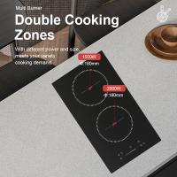 China Waterproof Two Burner Induction Stove Top Cooktop 5500W Touch Control for sale