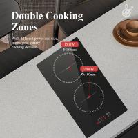 China Bridge Zone Double Induction Hob 5500W  Touch Control Hidden for sale