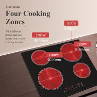 China Temperature Control 3 Zone Built In Ceramic Hob Cooktop Frameless for sale