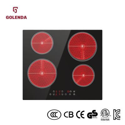 China Temperature Control 3 Zone Built In Ceramic Hob Cooktop Frameless for sale