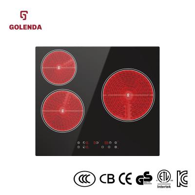China Infrared Built In Ceramic Hob Cooker 5100W Three Burner Touch Control for sale