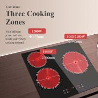 China Infrared Built In Ceramic Hob Cooker 5100W Three Burner Touch Control for sale