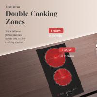 China Waterproof  Ceramic Hob Stove ,  Double Hot Plate Electric Stove 3000W for sale