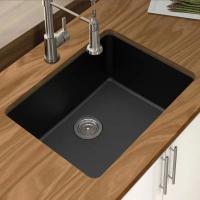 China White Composite Quartz Undermount Kitchen Sink 635mm Length Without Faucet for sale