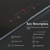 China Vertical 3 Burner Electric Induction Hobs 6100W Built In Plastic  Housing Material for sale