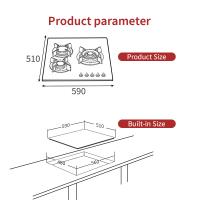 China 3 Burner Stainless Steel Built In Gas Cooktop Kitchen Appliance Gas Stove for sale