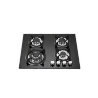 China Custom Gas Cooktop 4 Burner Gas Hob With Tempered Glass for sale