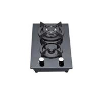 China Household Built In Cooker Hob 2 Burner Table Glass Top Cast Iron Built In Gas Cooktops for sale