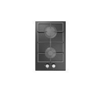 China Sleek Glass Panel 2 Burner Built In Gas Hob With Safety Lock High Thermal Efficiency for sale
