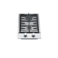 China Two Burner Built In Gas Hob With Automatic Ignition Enamel Pan Supports for sale