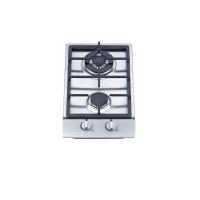 China Two Burner Built In Gas Hob With Automatic Ignition Enamel Pan Supports for sale