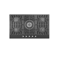 China Easy Clean 5 Burner Gas Hob Top Tempered Glass Gas Cooktop for sale
