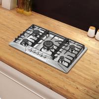 China Hotel 2000W Cook Gas Hob Stainless Steel 5 Burner Gas Stove for sale