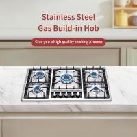 China Electric Built In Gas Hob 5 Burner Stainless Steel Gas Hob for sale