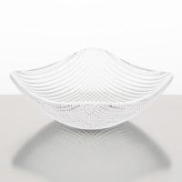 China Clear Crystal Glass Dinner Plates Set Shell Bowl Lead Free Machine Made for sale