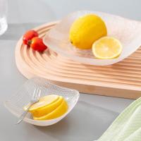 China Clear Crystal Glass Dinner Plates Set Shell Bowl Lead Free Machine Made for sale