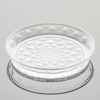 China Round 300ml Unique Dinnerware Sets 7 Inch Pressed Vintage Glass Dinner Plates for sale