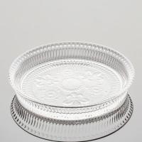 China Round 300ml Unique Dinnerware Sets 7 Inch Pressed Vintage Glass Dinner Plates for sale