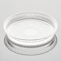 China Round 300ml Unique Dinnerware Sets 7 Inch Pressed Vintage Glass Dinner Plates for sale