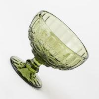 China Green Dessert Vintage Glass Trifle Bowl Footed 350ml 12 Oz Lead free for sale