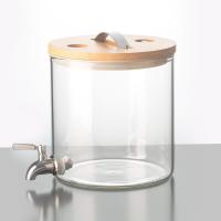 China 5L Lead Free Borosilicate Glass Beverage Jar Drinking Dispenser For Banquet for sale