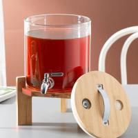China 5L Lead Free Borosilicate Glass Beverage Jar Drinking Dispenser For Banquet for sale
