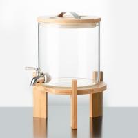 China 5L Lead Free Borosilicate Glass Beverage Jar Drinking Dispenser For Banquet for sale