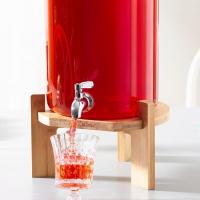 China Party 8L 2 Gallon Drink Dispenser Borosilicate Glass Beverage Dispenser With Stand for sale
