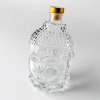 China Lead Free 770ML Engraved Crystal Whiskey Decanter Personalized 27oz Buddha Head for sale