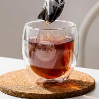 China 430ml Double Wall Drinking Glass 15oz Mouth Blown Borosilicate Glass Coffee Cups for sale