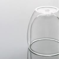 China 9 Ounce Double Wall Drinking Glass Borosilicate Insulated Coffee Cup Mouth Blown for sale