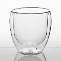 China 9 Ounce Double Wall Drinking Glass Borosilicate Insulated Coffee Cup Mouth Blown for sale