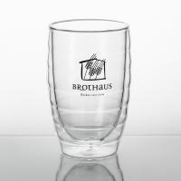 China Clear Heat Resistant Double Insulated Glass Coffee Cups 275ml Hand Blown 9 Oz for sale