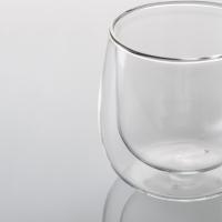 China Double Wall 9oz Hand Blown Glass Tumbler 270ml Clear Insulated Coffee Cups for sale