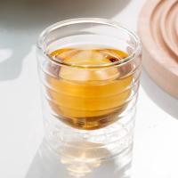 China 5 Ounce Cortado Double Wall Drinking Glass Cup Insulated 142ml Hand Blown for sale