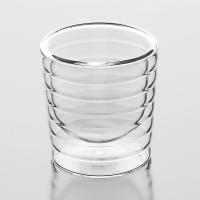 China 5 Ounce Cortado Double Wall Drinking Glass Cup Insulated 142ml Hand Blown for sale