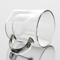 China Hand Blown 70ml Double Wall Espresso Glass Cups Clear 2.5 Ounce With Handle for sale