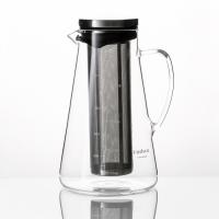China Heat Resistant Glass Water Filter Pitcher 1100ml Hand Blown Cold Brew Coffee Maker for sale