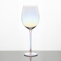 China Rainbow Red Wine Glass Drinking Goblets Long Stem 750ml Lead Free Mouth Blown for sale