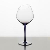 China Lead Free 550ml Glass Drinking Goblets 19 Ounce Angled Iridescent Wine Glasses for sale