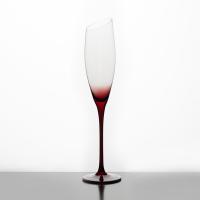 China Bevel Mouth 6 Oz Iridescent Champagne Glasses 172ml Gradient Red Lead Free for sale