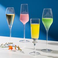 China Sparkling Wine Glass Drinking Goblets 8 Ounce Crystal Tulip Champagne Glasses for sale