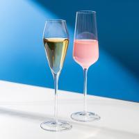 China Sparkling Wine Glass Drinking Goblets 8 Ounce Crystal Tulip Champagne Glasses for sale