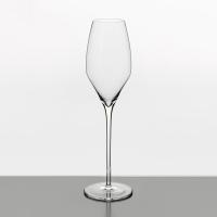 China 11 Oz Wine Long Stem Crystal Tulip Champagne Flutes Glass Transparent Mouth Blown for sale