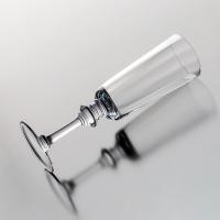 China Clear 215ml Ripple Hand Blown Glass Champagne Glasses Vintage Lead Free 7.5oz for sale