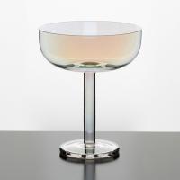 China 285ml Iridescent Heavy Base Martini Glass 10 oz Rainbow Champagne Coupe Glasses for sale