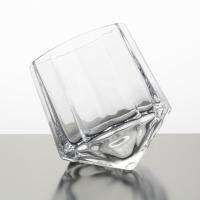 China 7 Ounce Glass Drinking Cups 200ml Diamond Crystal Whisky Glasses Machine Pressed for sale