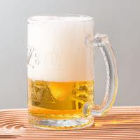 China Embossed Beer Glass Drinking Cups Engraved 655ml Machine Pressed 23 Ounce for sale