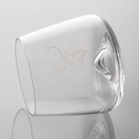 China 485ml Etched Glass Drinking Cups 16oz Hand Blown Crystal Rock Drinking Glasses for sale